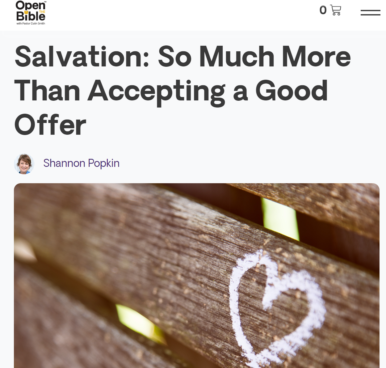 Salvation: So Much More Than Accepting a Good Offer - Shannon Popkin